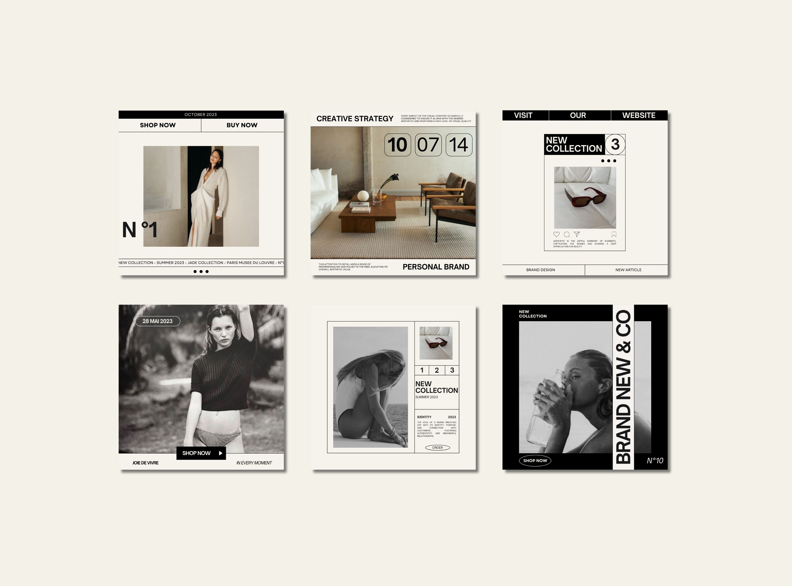 Minimal Modern Instagram Template Aesthetic Luxury Posts - Etsy