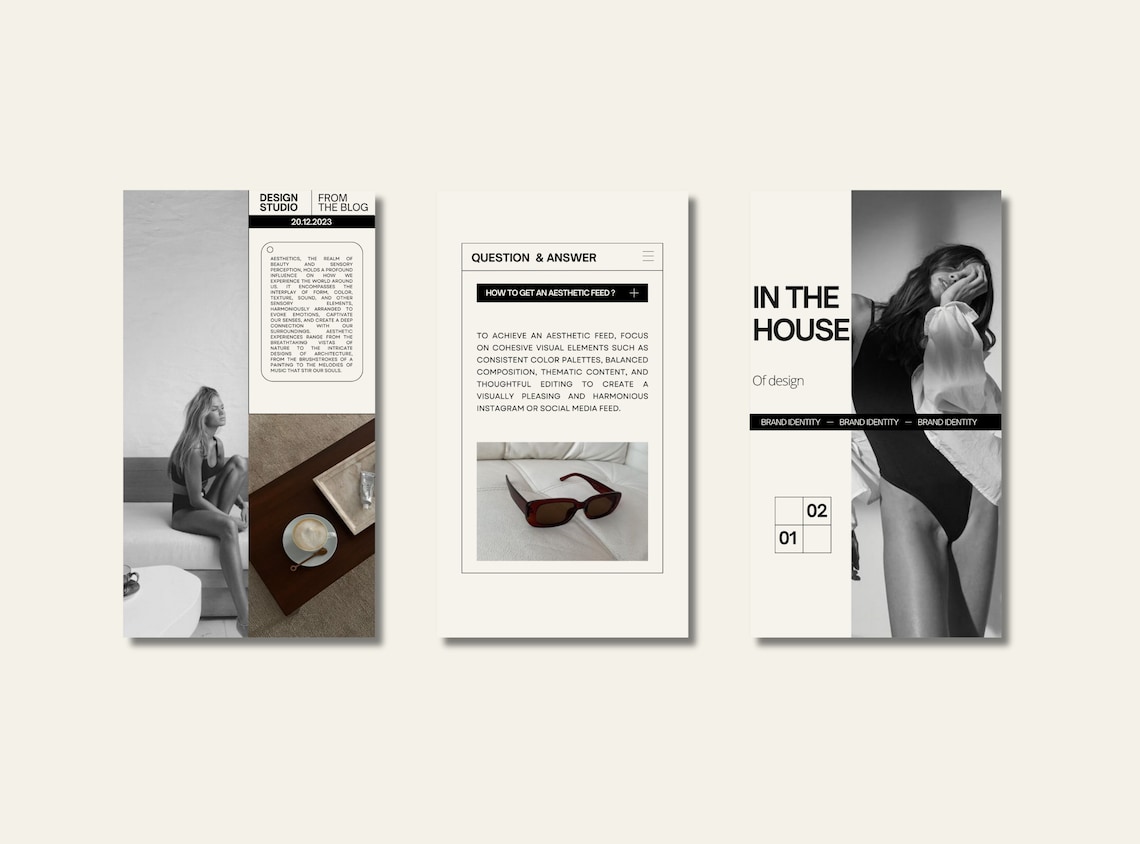 Minimal Modern Instagram Template Aesthetic Luxury Posts - Etsy