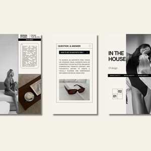 Minimal Modern Instagram Template Aesthetic Luxury Posts Instagram ...