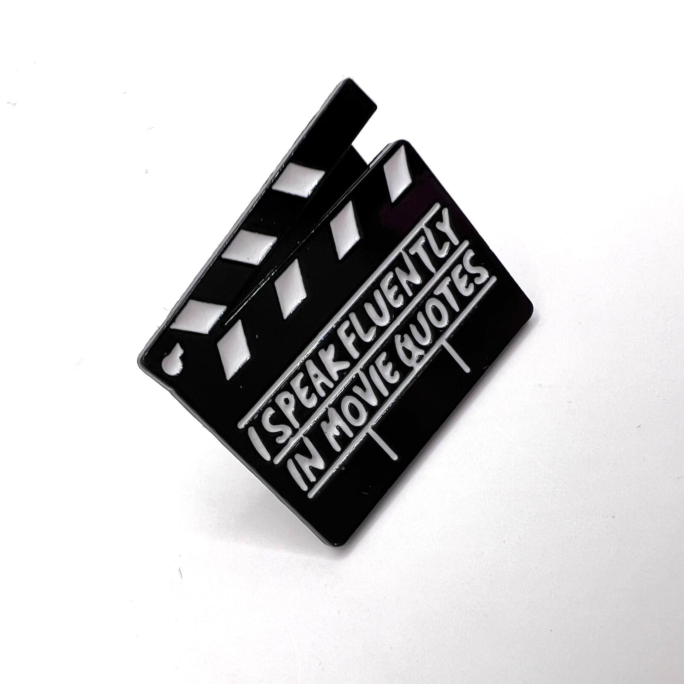 Move Quotes Pin Badge. Monochrome Coloured Pin Badge With Text - Etsy UK