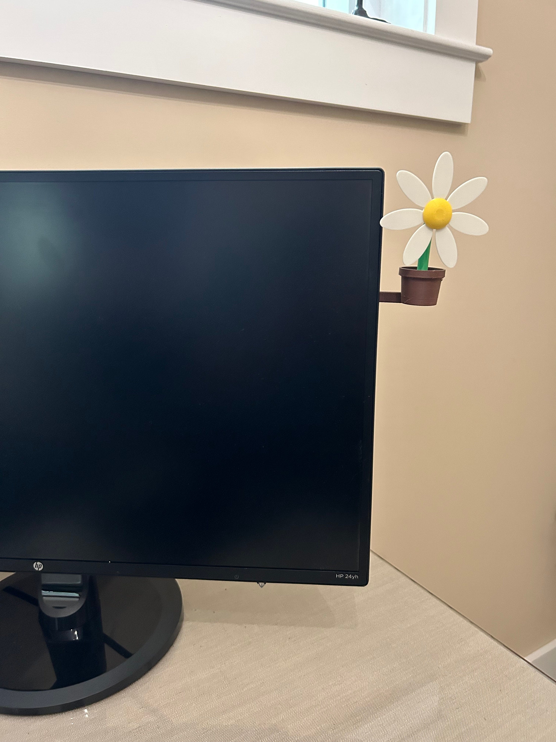 Flower Monitor Fidget Attatchment, Flower Art for Office, Flower Decor ...