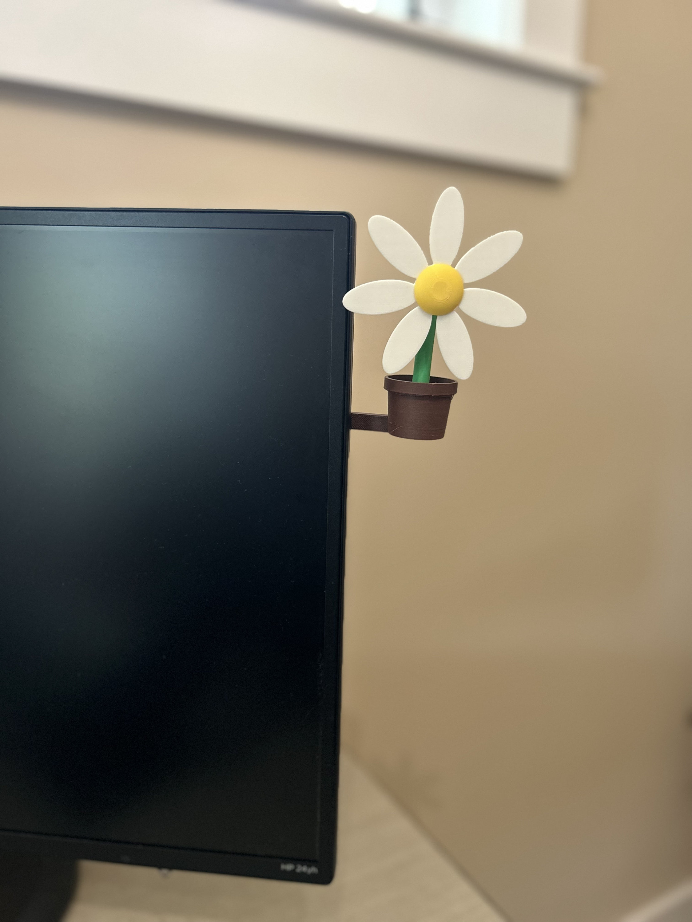 Flower Monitor Fidget Attatchment, Flower Art for Office, Flower Decor ...