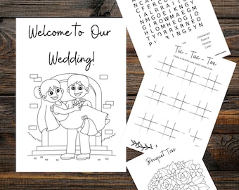 Printable Kids Wedding Activity Book - Etsy