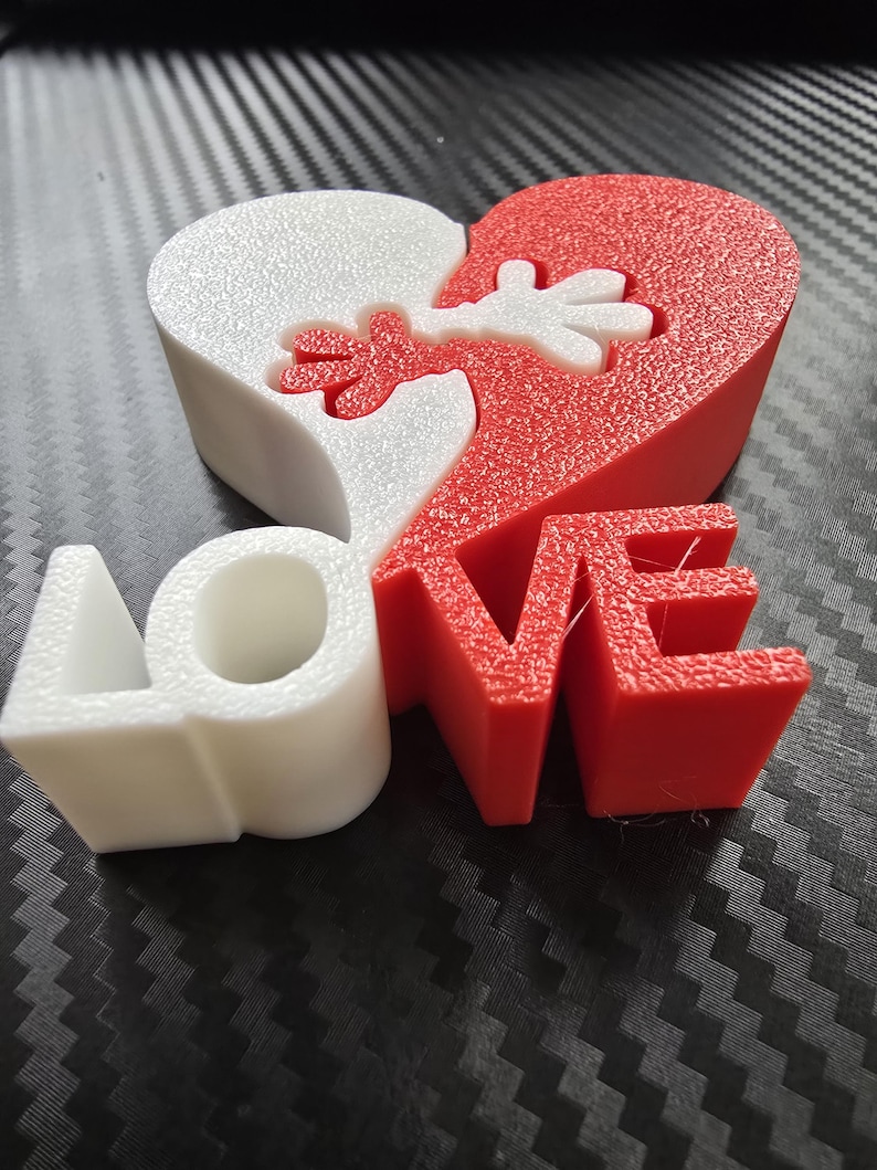 Digital File: 3D Printed Heart in Two Parts - Loving Decoration - Etsy