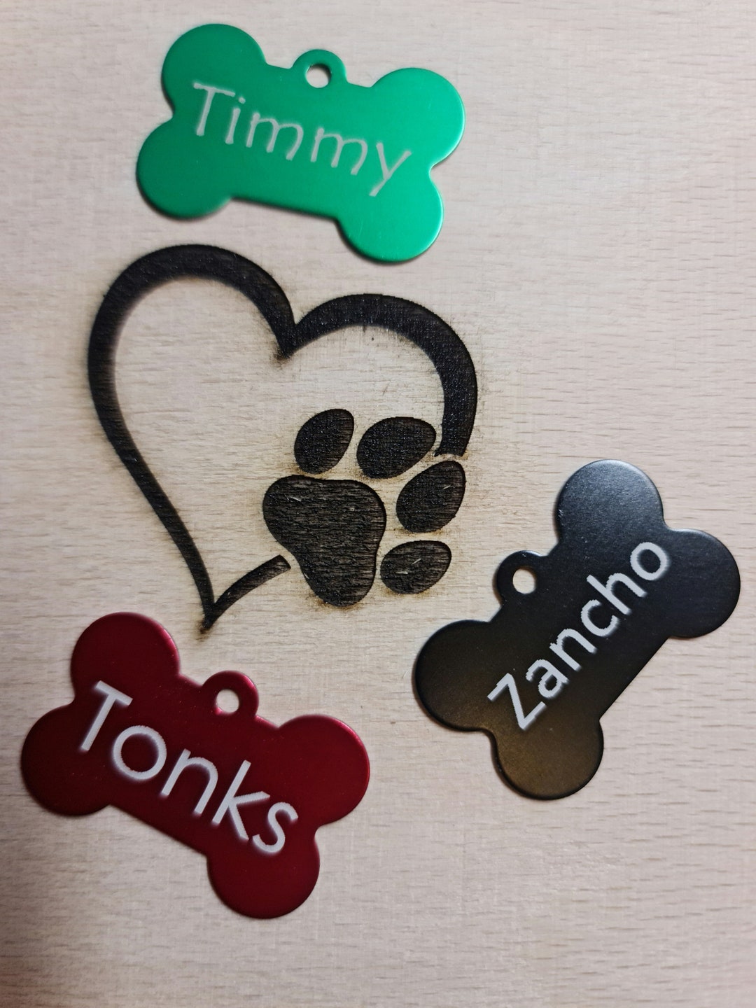 Personalized Bone-shaped Dog Tags Made of Aluminum - Etsy