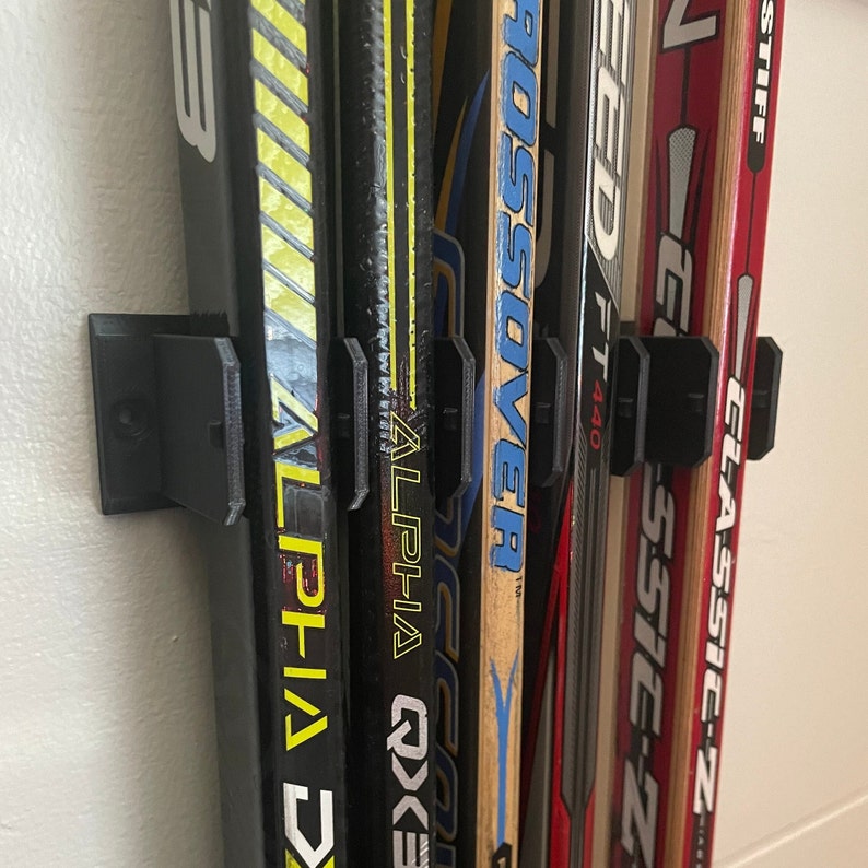 Hockey Stick Rack - Easy to Mount on Any Wall - Use Multiple Together ...