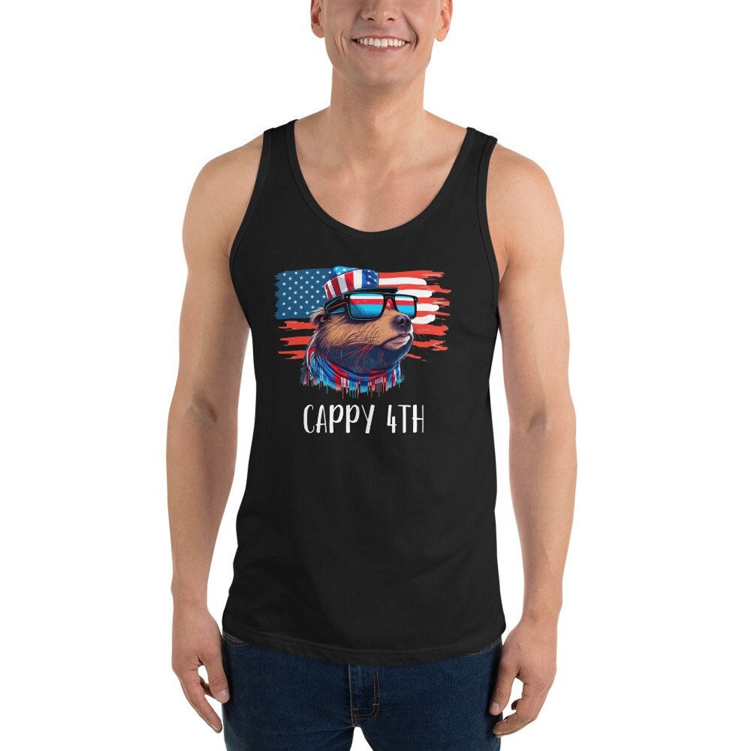 Cappy 4th of July, Capybara Tank, Capy 4th July, Unisex Tank Top - Etsy