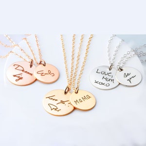 Handwritten Necklace, Personalized Handwritten Necklace, Customized ...