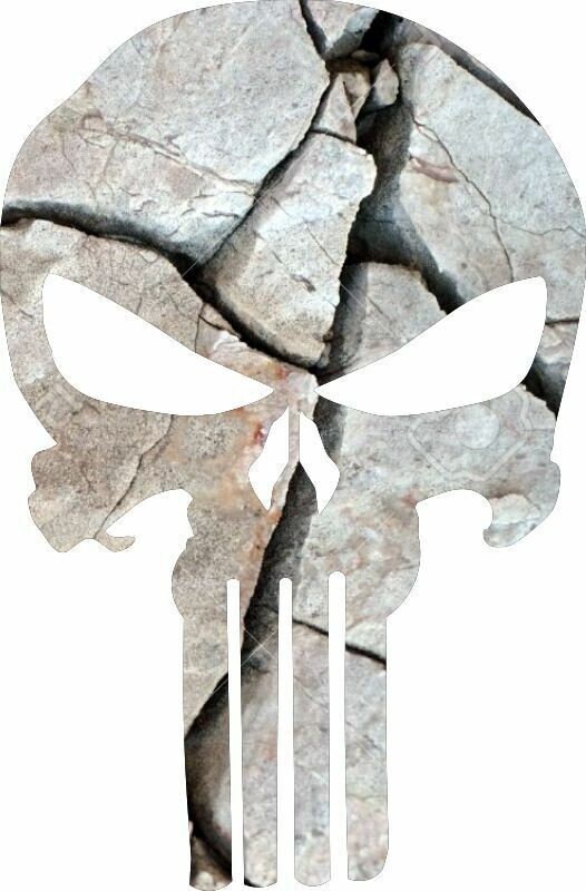 Punisher Window Decal Sticker Punisher Skull Cracked Rock - Etsy