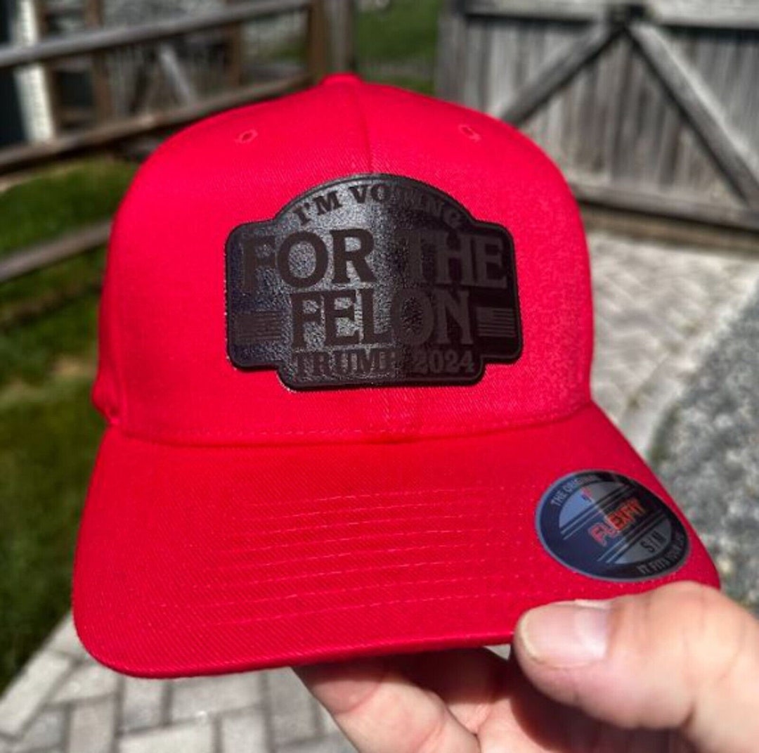 Convicted Felon Hat Trump 2024 Hat Voting for Felon 2024 Flex Fit RED ...