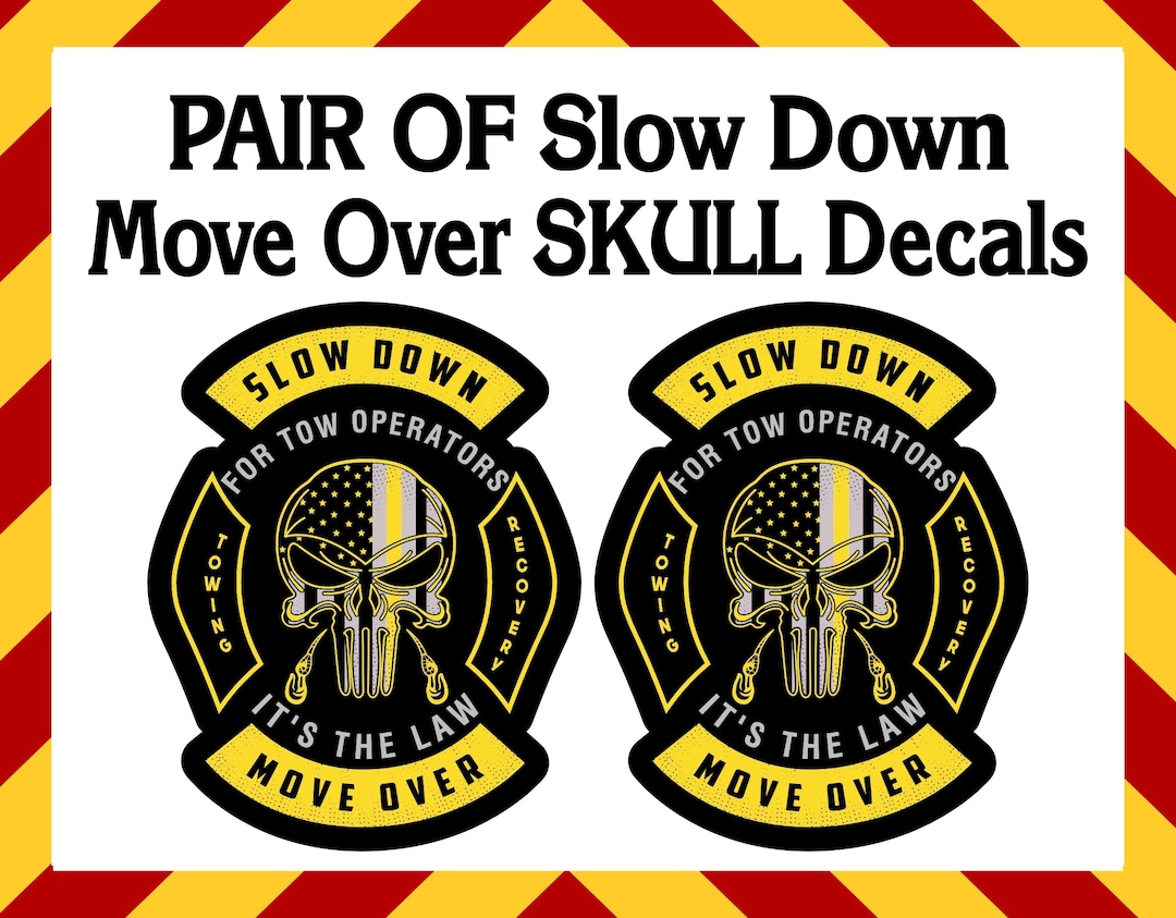 Window Decals Slow Down Move Over Skull Pair - Etsy