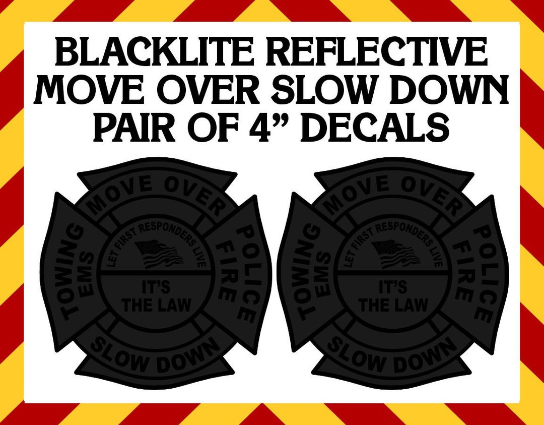 Window Decals Blacklite Reflective Move Over Decals - Etsy