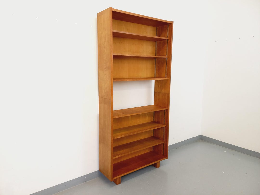 Large Vintage Oak Wood Bookcase Shelf From the 50s 60s - Etsy UK