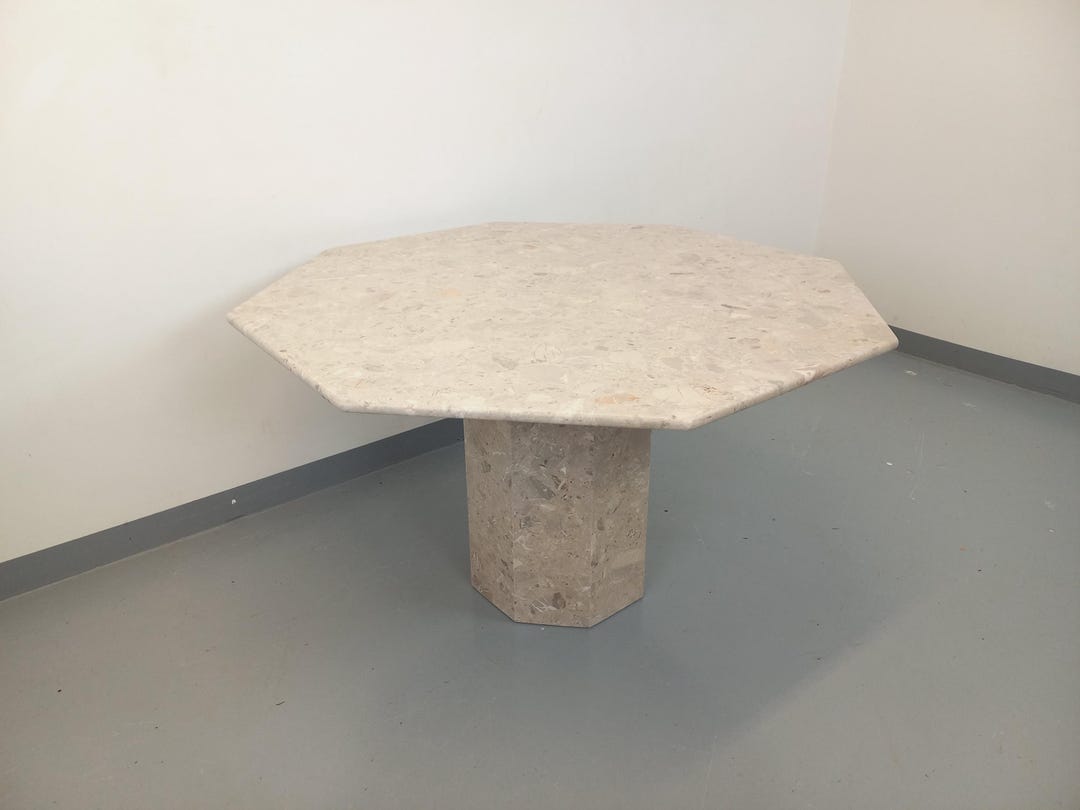 Vintage 70s 80s Octagonal Marble Dining Table - Etsy