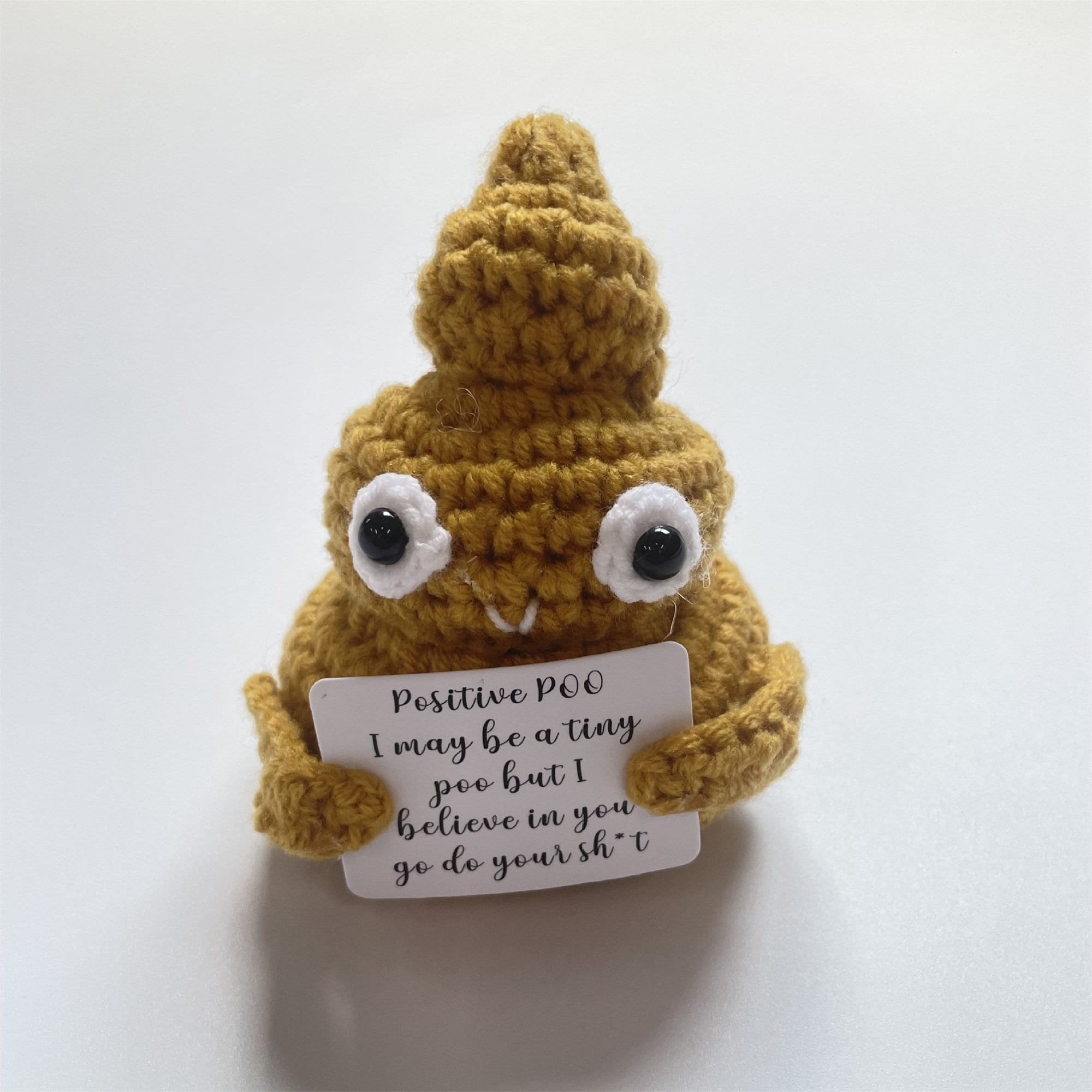 Cute Poo, Positive Poo, Emotional Support Poo, Encouraging Gift, Crochet Positive Poo, Gift for ...
