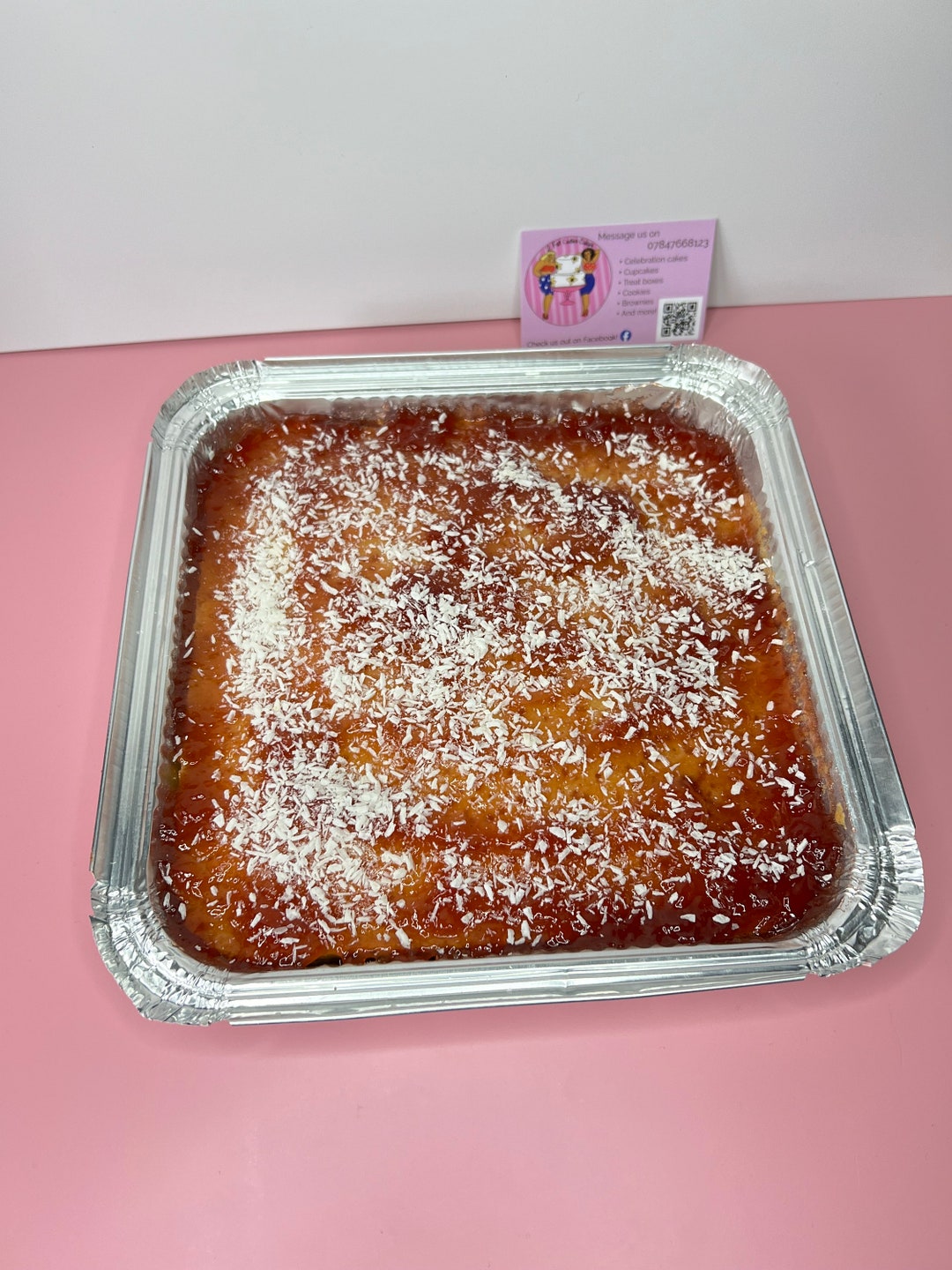 Jam and Coconut Cake, Old School Cake, Handmade, Retro, Treat, Postal ...