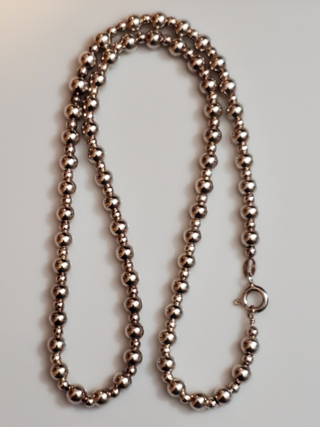 Gorgeous Sterling Silver Ball Necklace Chain. 18 Inches. - Etsy