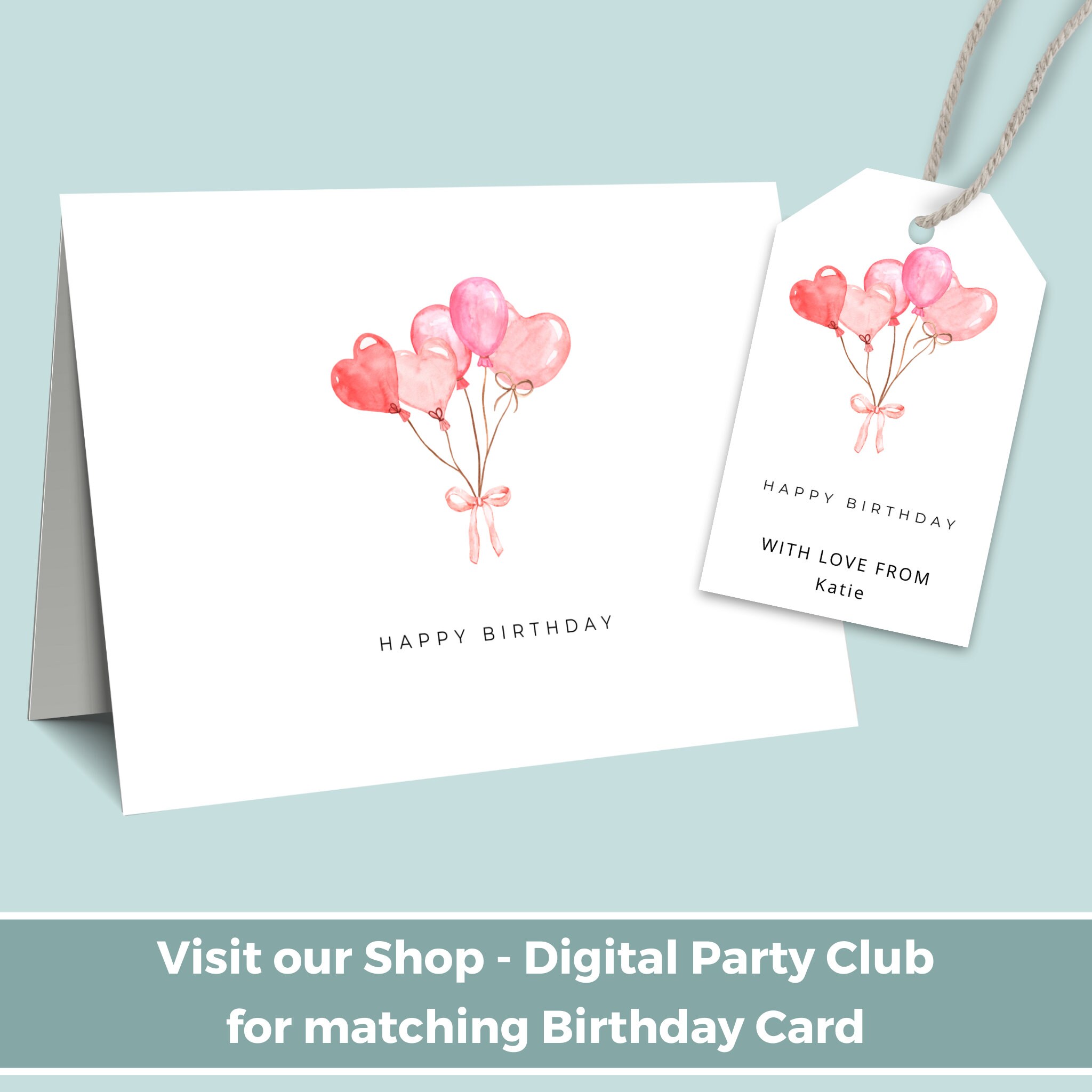 Birthday Gift Tags With Balloons, Happy Birthday Editable Gift Tag ...