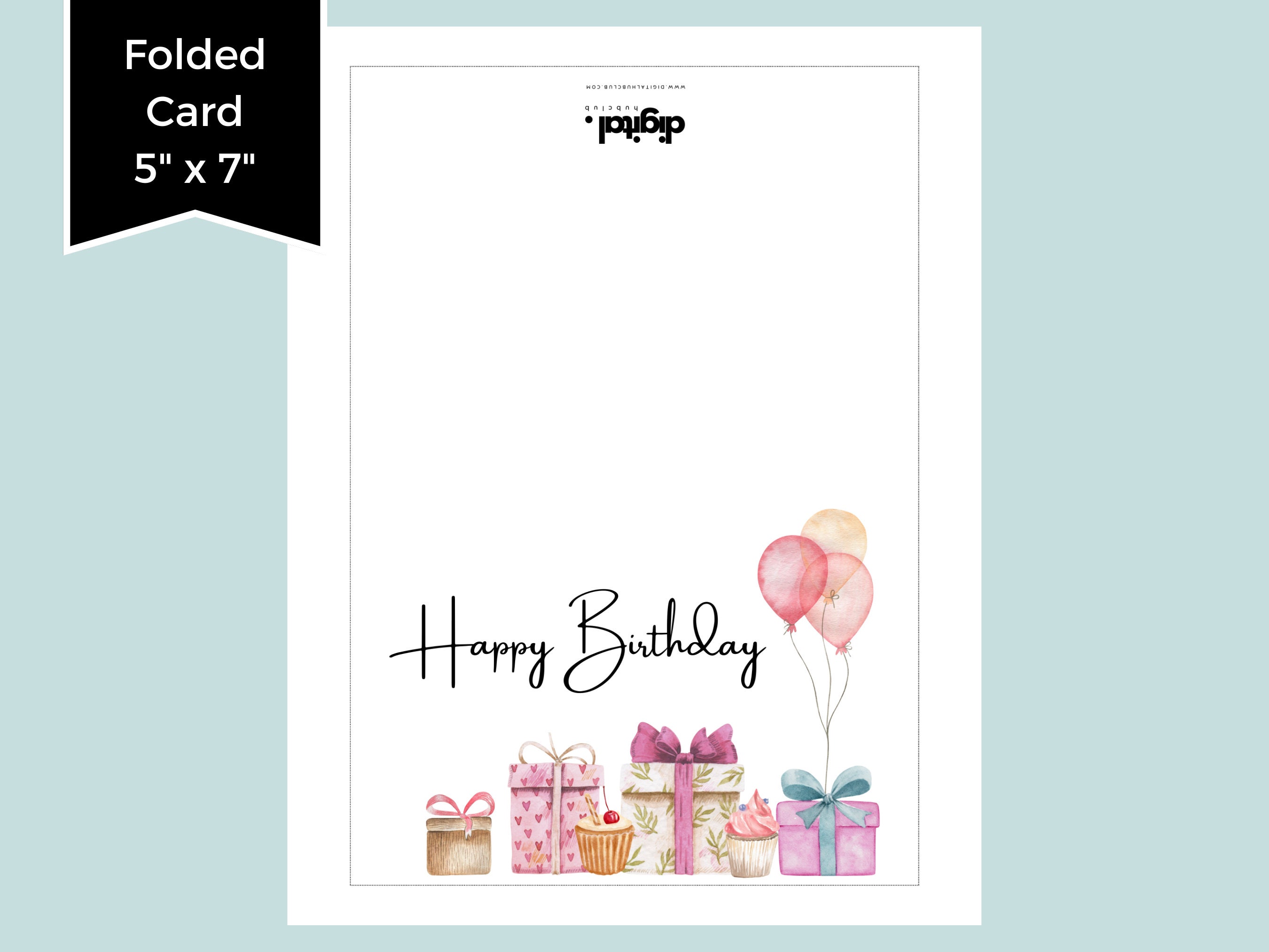 Printable Birthday Card Birthday Card With Presents Happy - Etsy UK