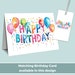 Vibrant Watercolor Balloon Birthday Gift Tag, Printable Gift Tag ...