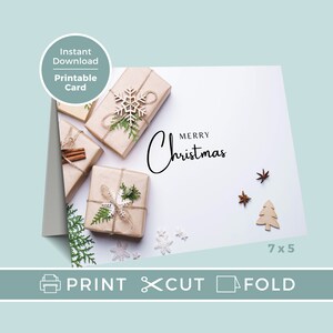 Printable Christmas Card, Digital Download Printable, Merry Christmas ...