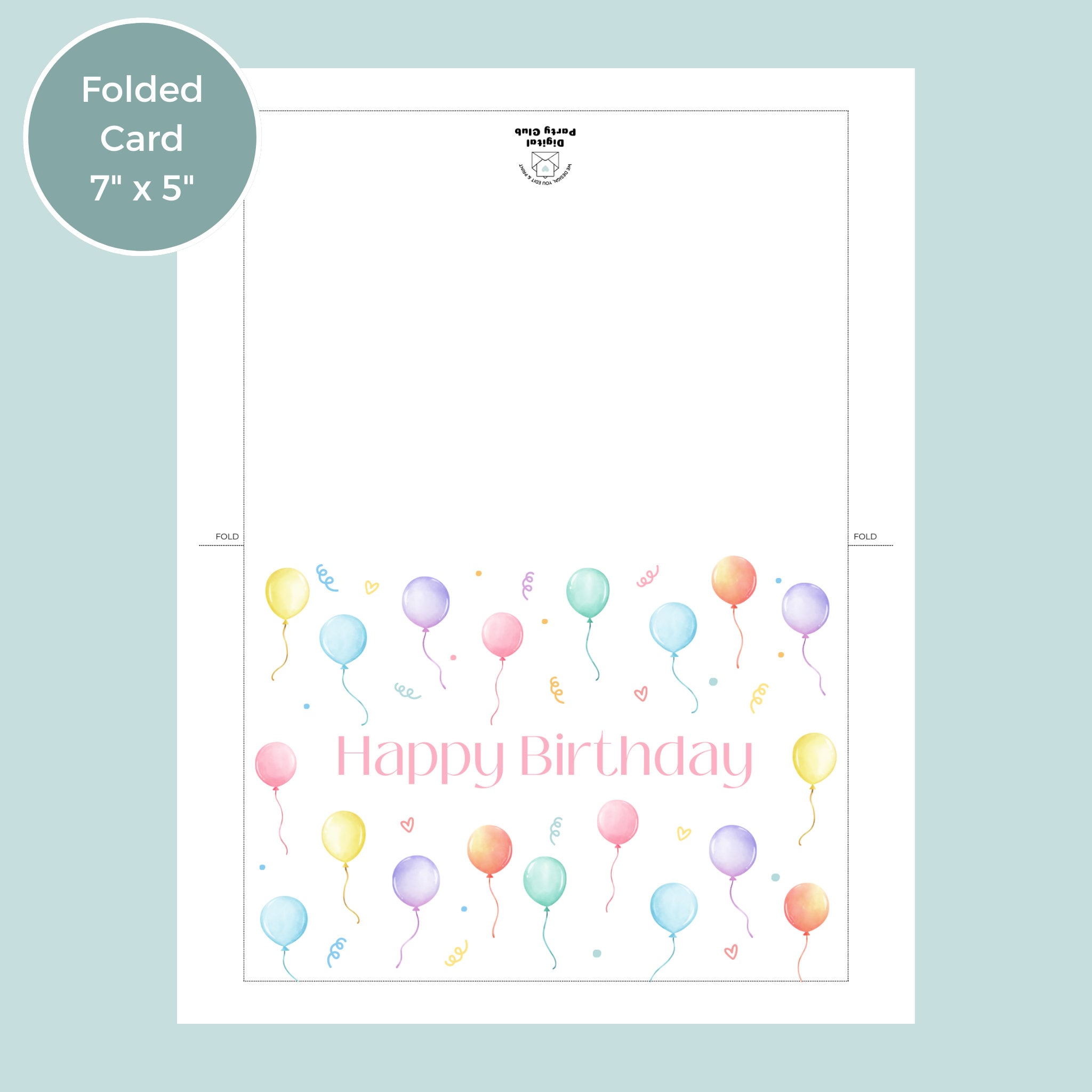 Birthday Card Set, Birthday Card Bundle, Set of 4 Printable Birthday ...
