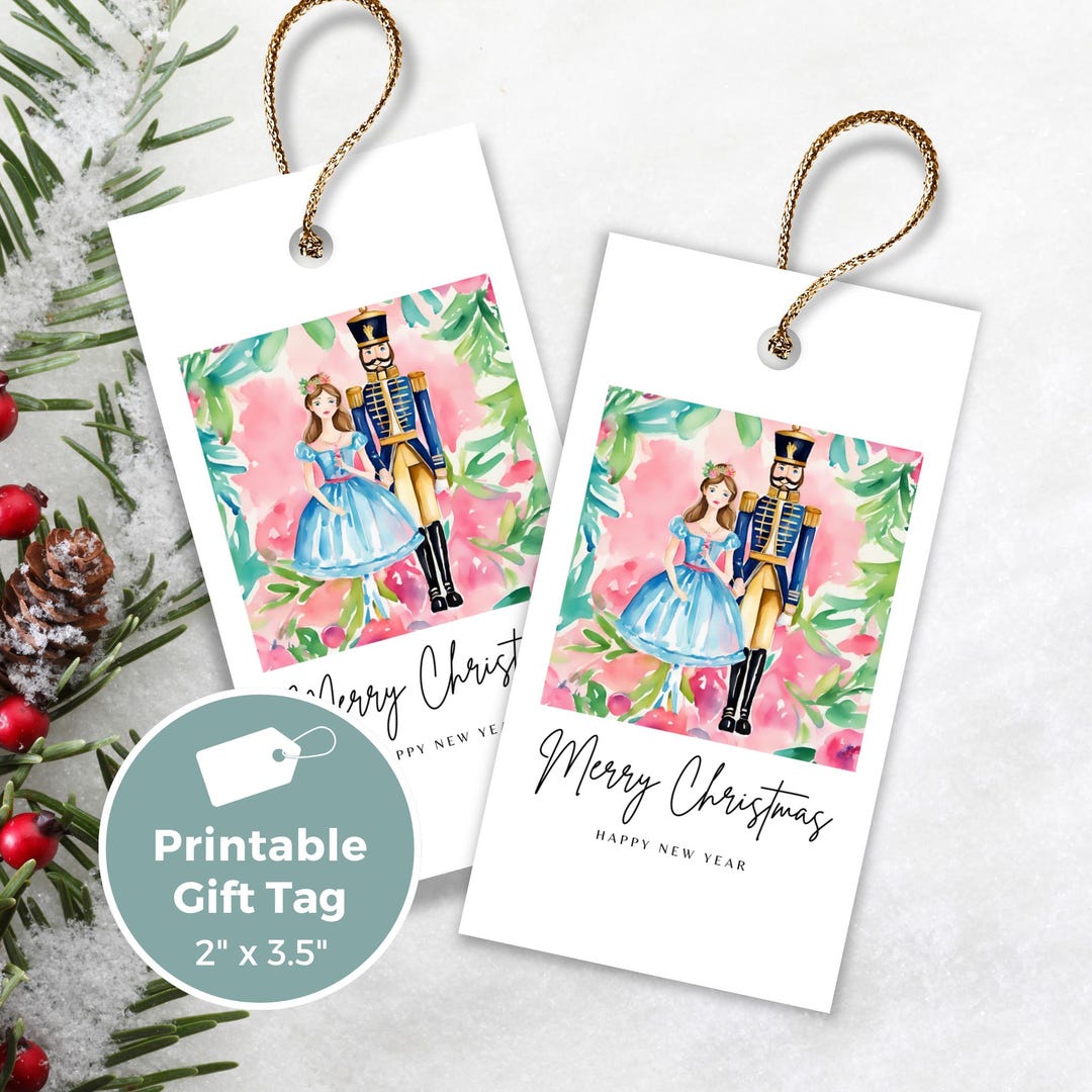 Printable Nutcracker Christmas Gift Tag - Christmas Tag With Soldier ...