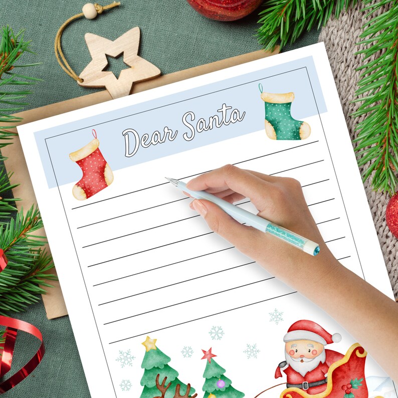 Letter to Santa Printable Easy to Print Letter to Santa Letter Instant ...