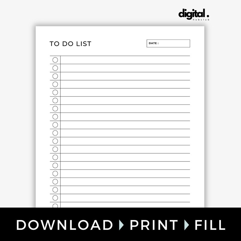 To Do List Printable, Productivity Planner Printable, Printable and ...
