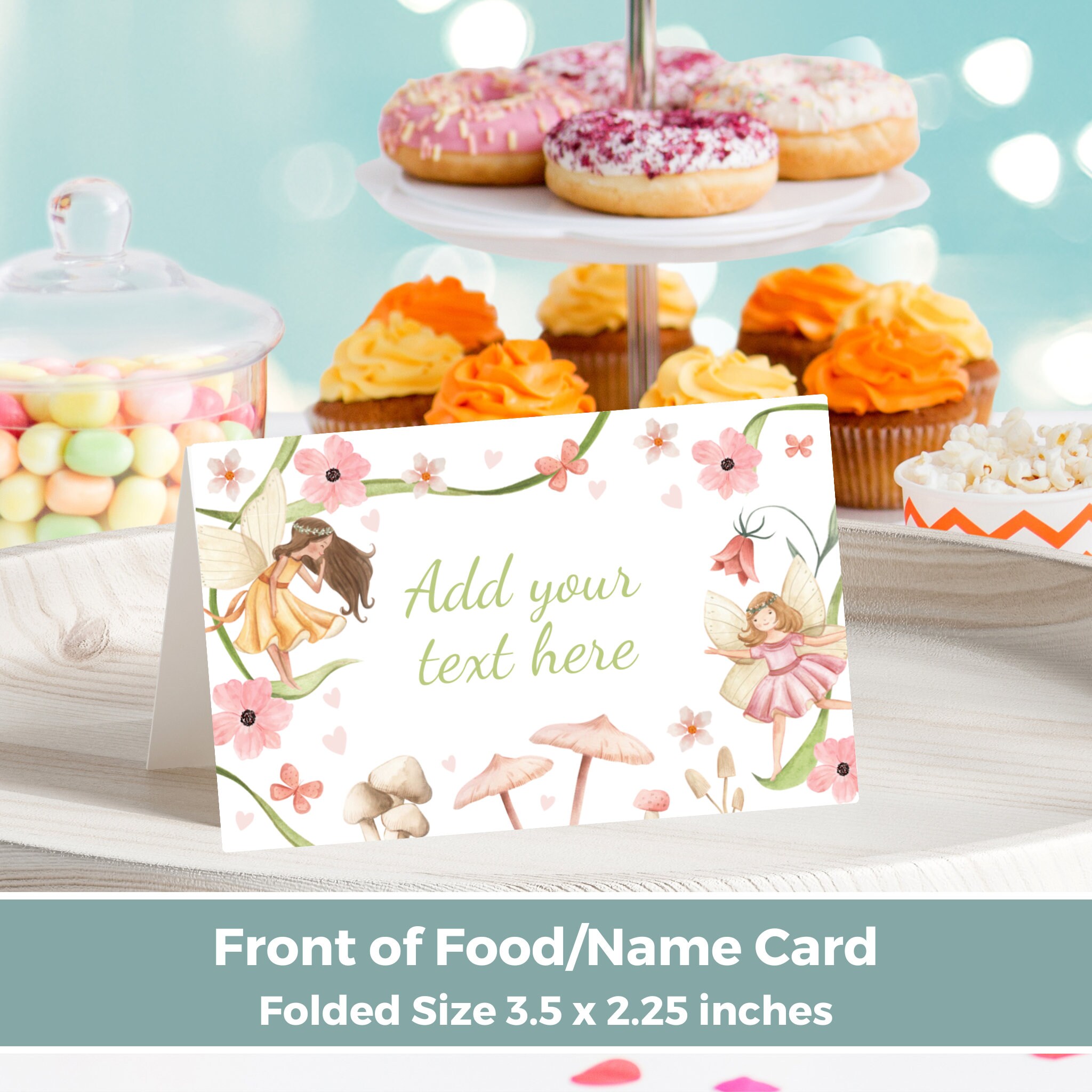Editable Fairy Food Tags Buffet Label Tent Card Food Labels Place Cards ...