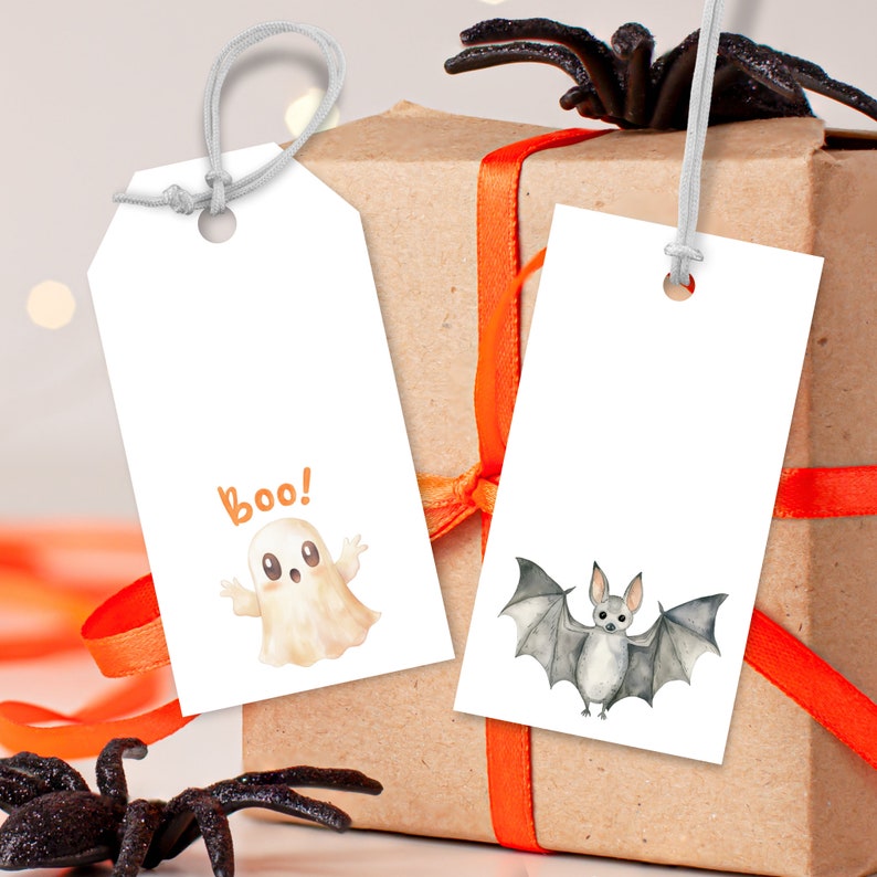 Halloween Gift Tags, Printable Children's Gift Tag Bundle, 6 Party Gift ...