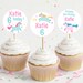 Editable Unicorn Birthday Cupcake Toppers Princess Party Cake Toppers ...