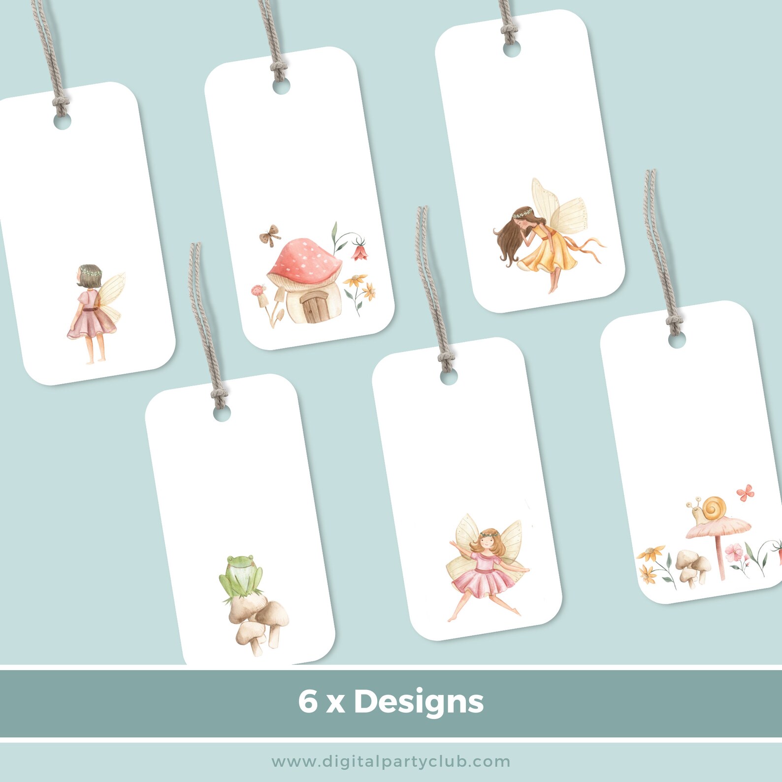 Fairy Gift Tags, Printable Children's Gift Tags, 6 Party Gift Tags ...