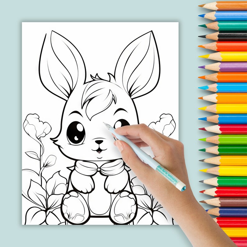 25 Colouring Pages for Kids Printable Cute Pets Colouring - Etsy