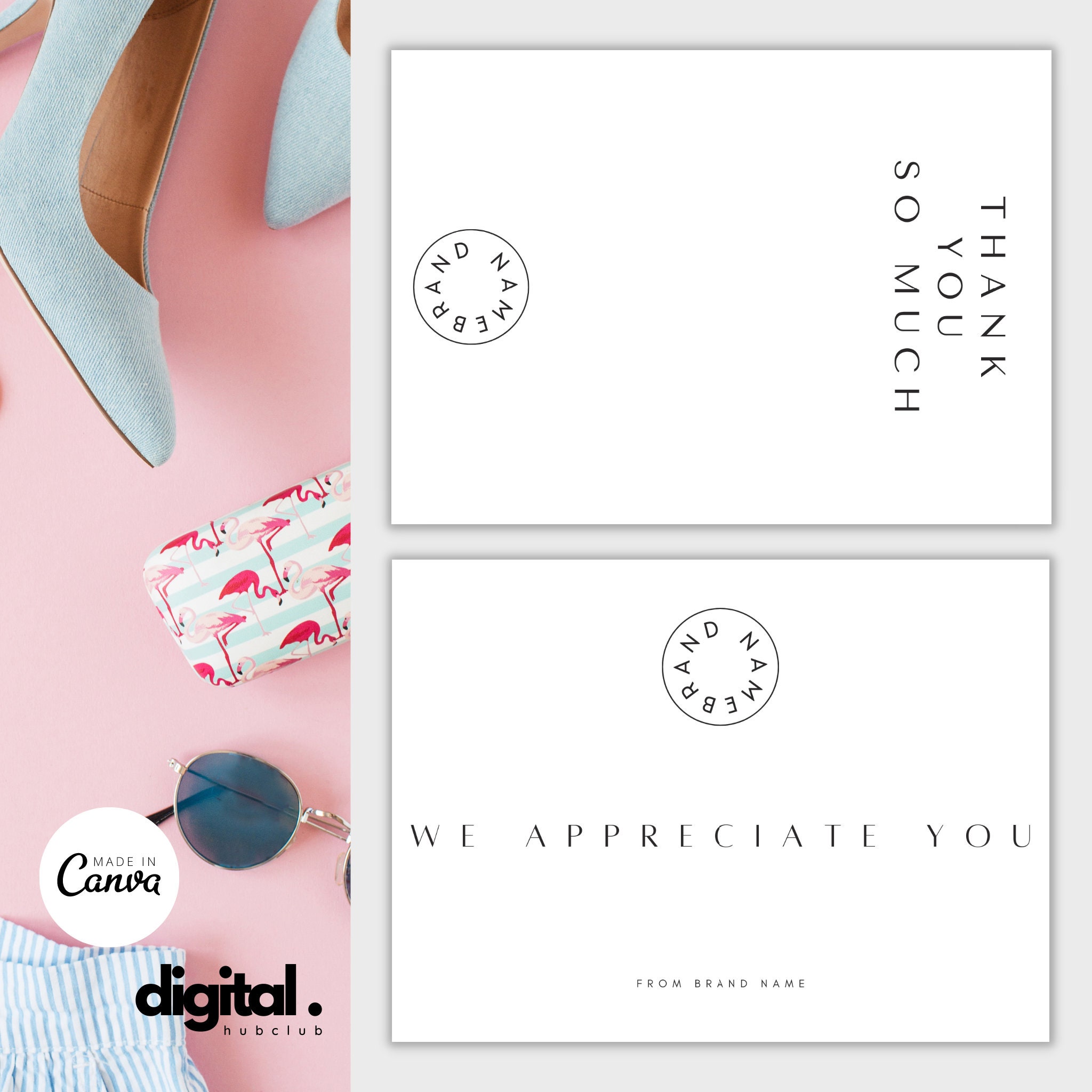 Small Business Thank You Card Template, Editable Business Thank You ...