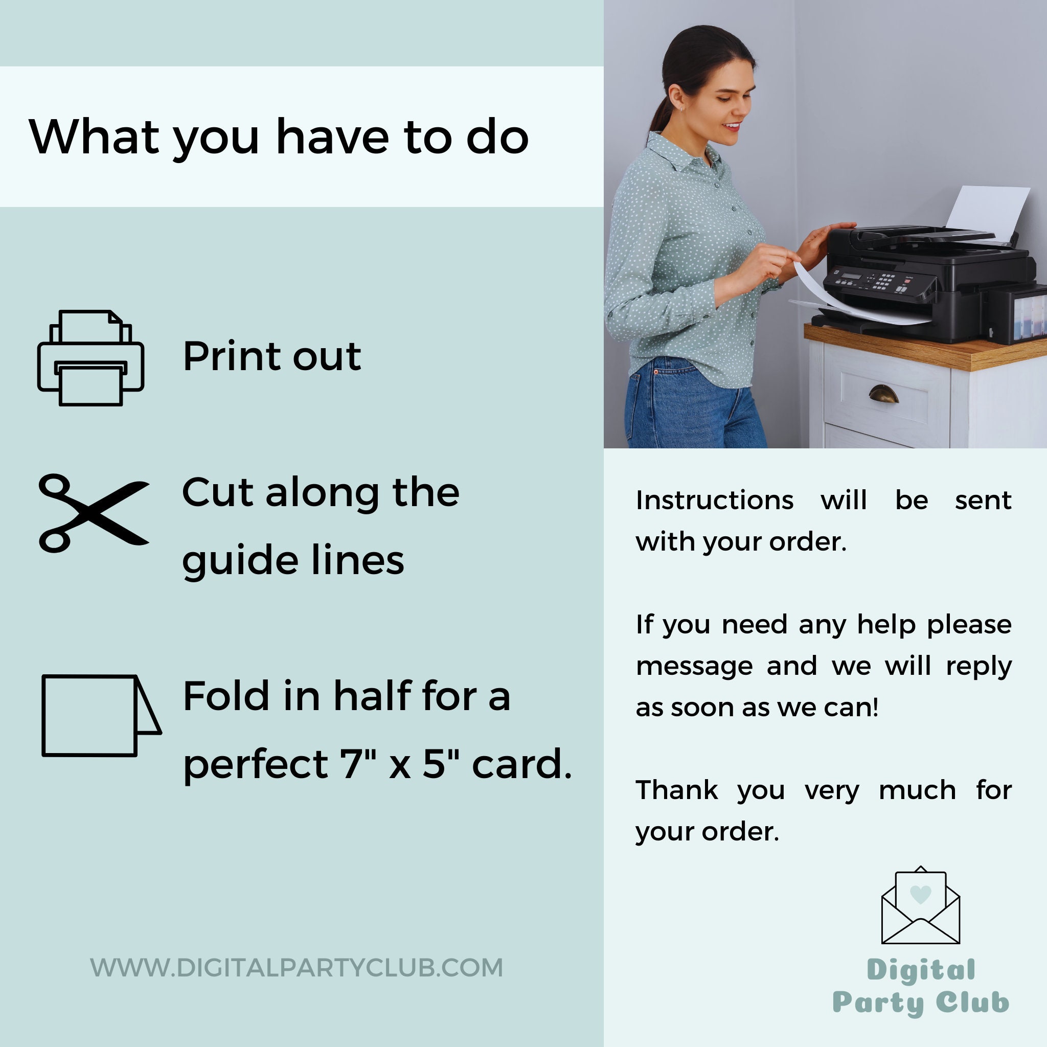 Easter Bunny Card Printable, DIY Easter Greeting Card, Holiday Card DIY ...