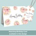 Personalised Birthday Gift Tags With Flowers, Editable Happy Floral ...