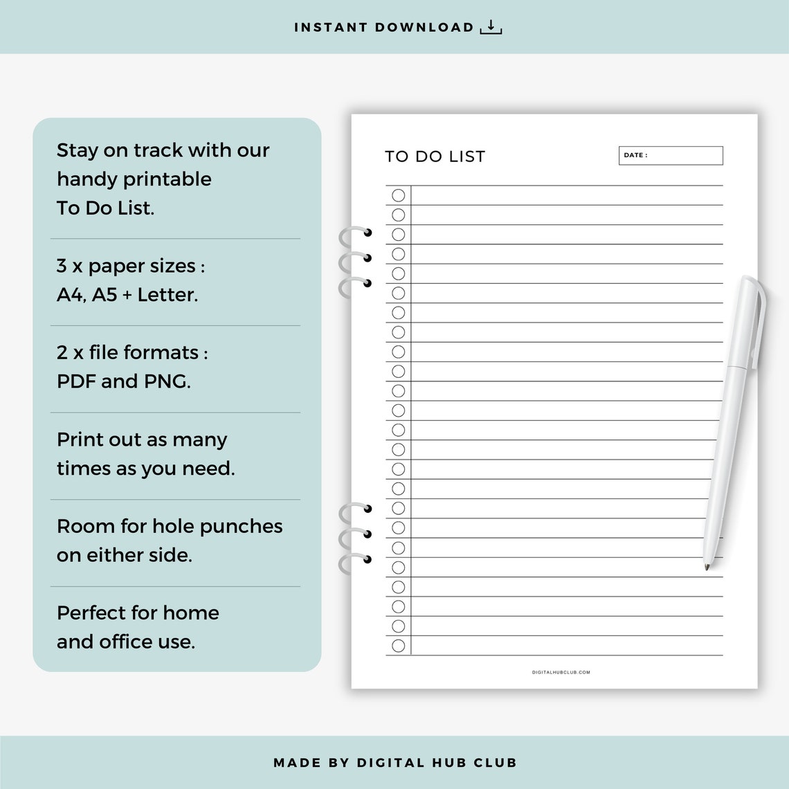To Do List Printable, Productivity Planner Printable, Printable and ...