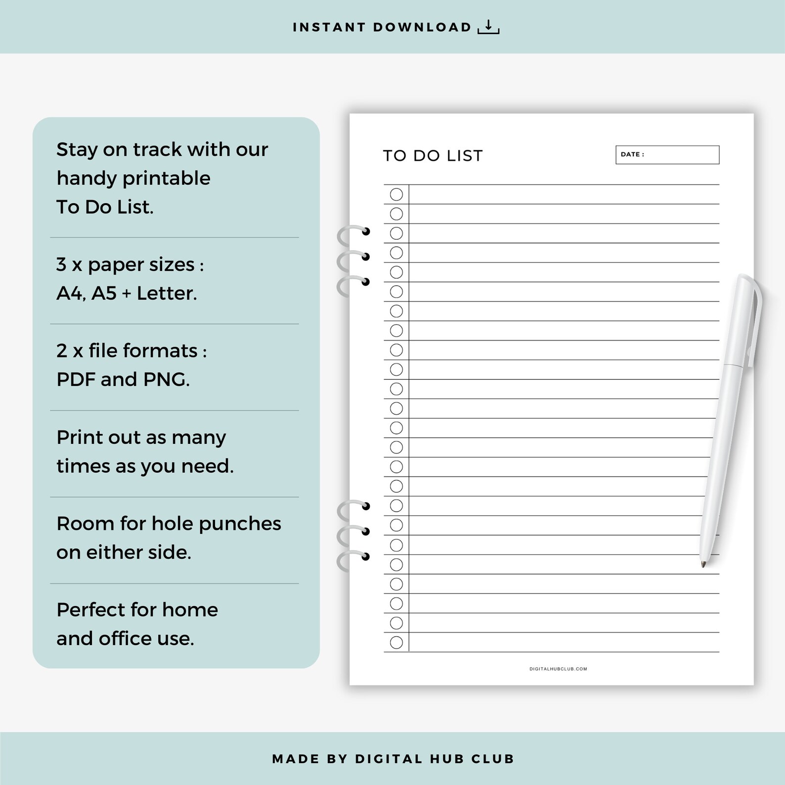 To Do List Printable, Productivity Planner Printable, Printable and ...