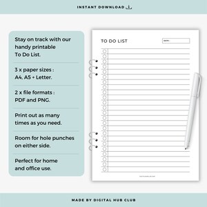 To Do List Printable, Productivity Planner Printable, Printable and ...