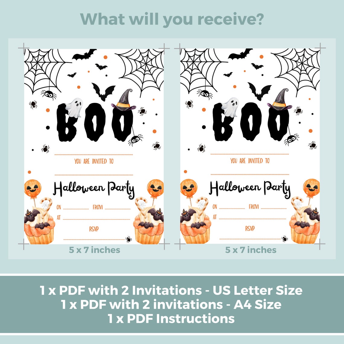 Printable Spook-tacular Halloween Party Invitation - Kids Fill in Party ...