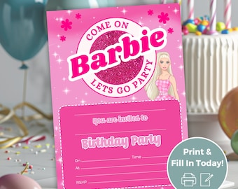Fill in Birthday Party Invitation, Blank Birthday Party Invitation ...