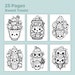 25 Colouring Pages for Kids Printable, Cute Sweet Treats Colouring ...