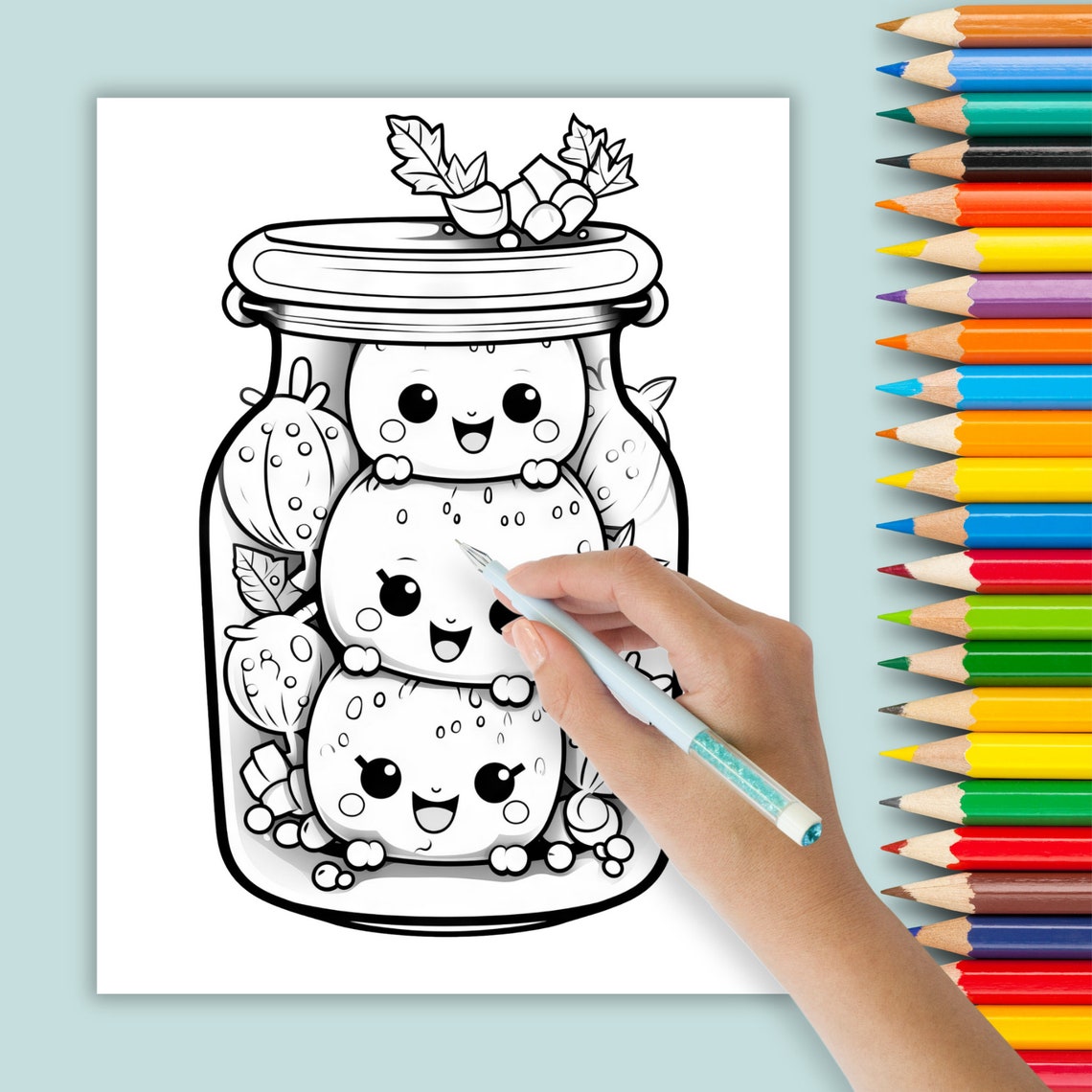 25 Colouring Pages for Kids Printable, Cute Sweet Treats Colouring ...