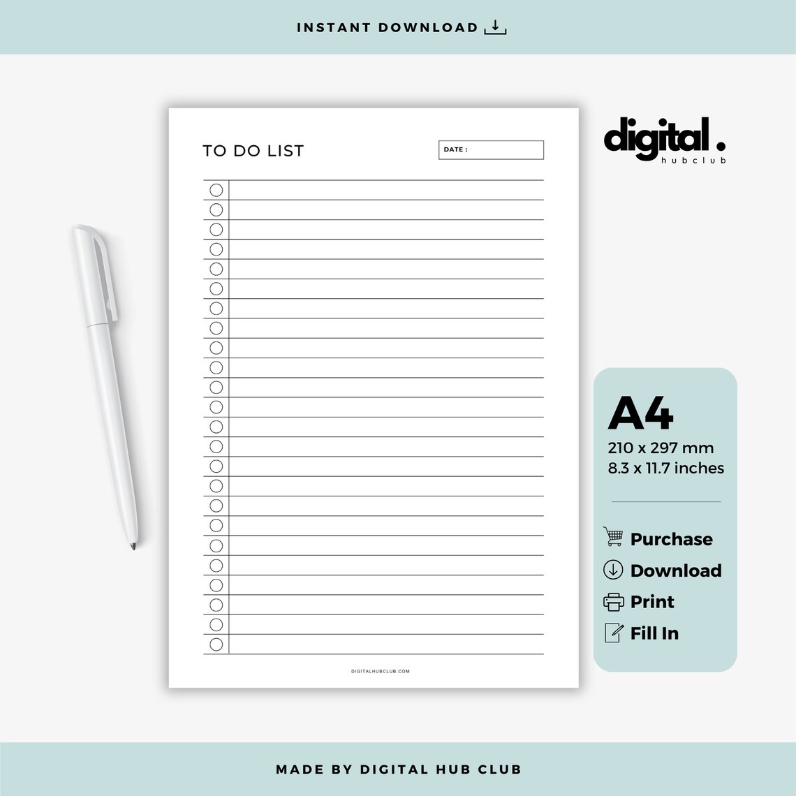 To Do List Printable Productivity Planner Printable - Etsy