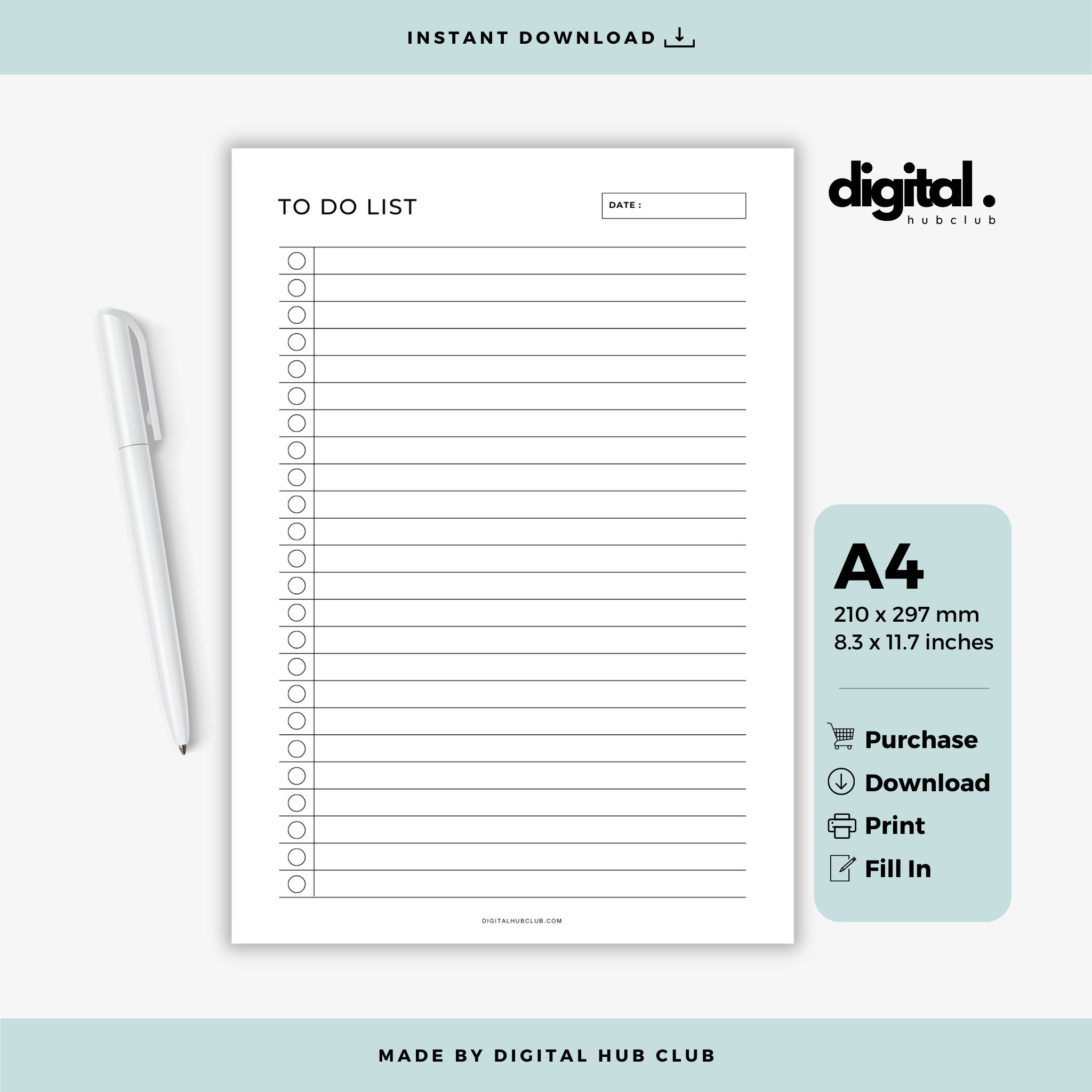 To Do List Printable, Productivity Planner Printable, Printable and ...