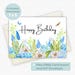 Printable Birthday Card With Spring Flowers, Happy Birthday Floral Card ...
