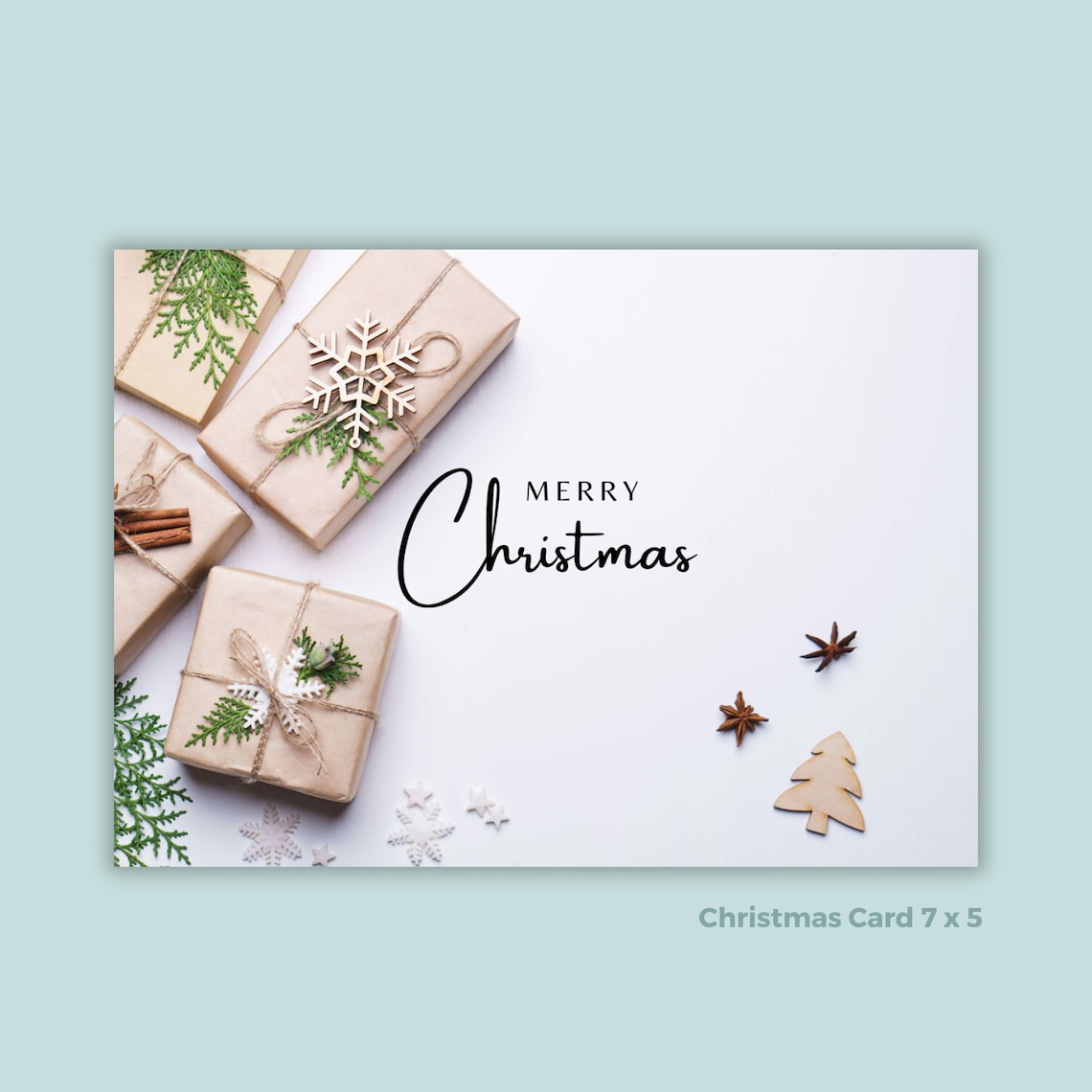 Printable Christmas Card, Digital Download Printable, Merry Christmas ...