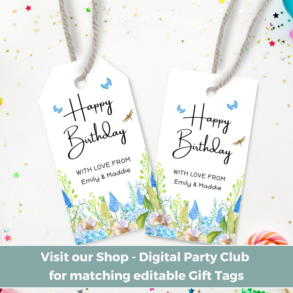 Printable Birthday Card Spring Flowers, Happy Birthday Card, Birthday ...