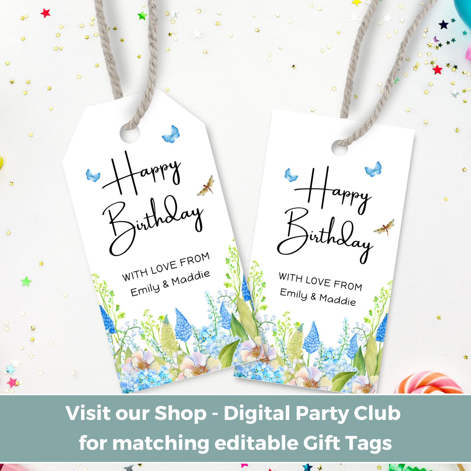 Printable Birthday Card With Spring Flowers, Happy Birthday Card ...